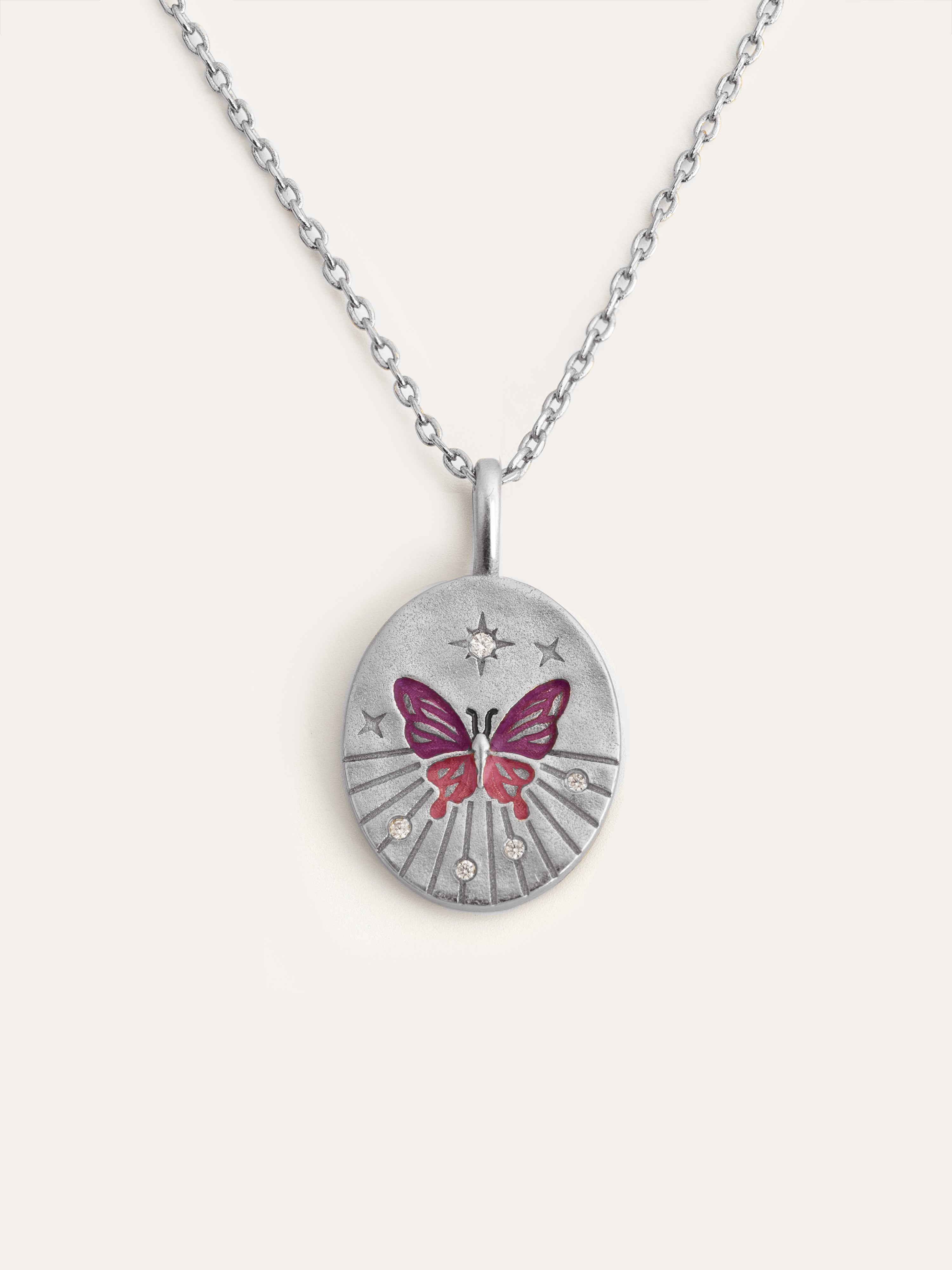 Collar Medallion Butterfly Rose – SINGULARU